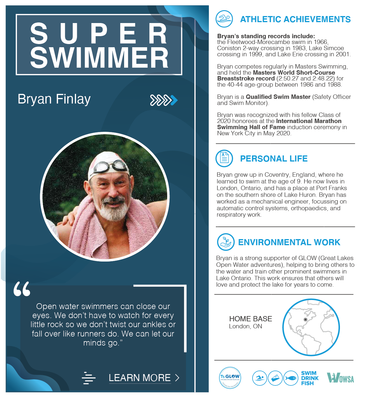 Open water swimmer profile: Bryan Finlay – GLOW Swimming